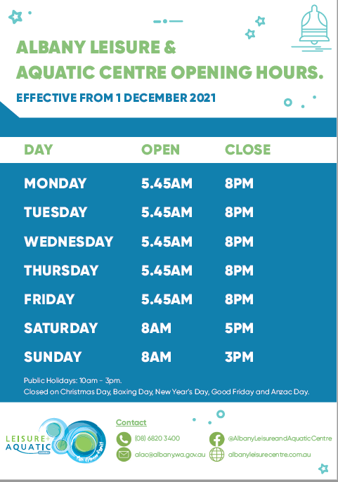 Latest News » Albany Leisure Aquatic Centre